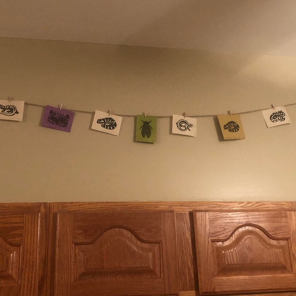 Mini Cicada Linocut Print - Etsy