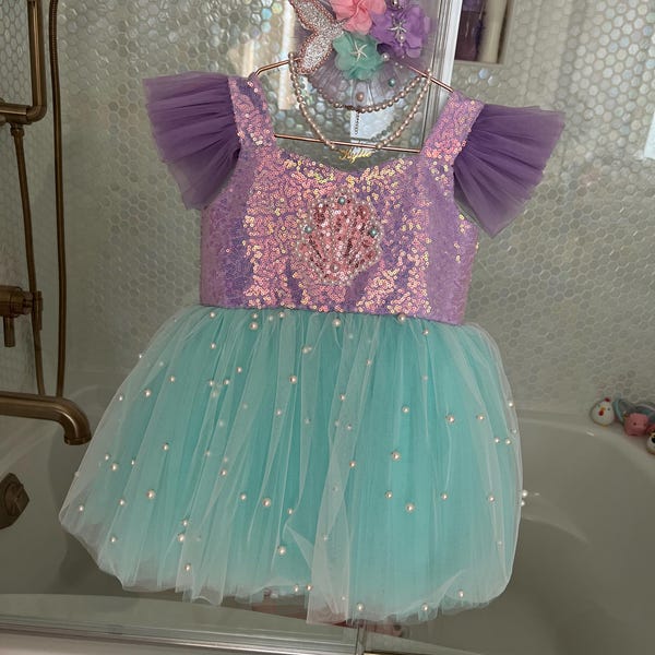 Mermaid Costume.mermaid Dress ,baby Girl Dress Special Occasion, First ...