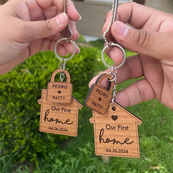 Personalized First Home Keychain, First Home, Personalized Key Chain ...