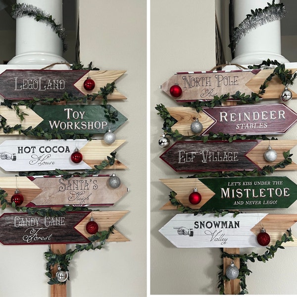 North Pole Santa's Workshop Directional Signs Party Pack Printables ...