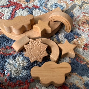 Montessori Triangle Wooden Stacker Toy Wood Stacking Pyramid - Etsy