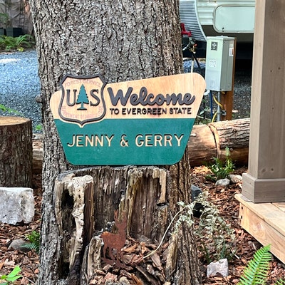 Park Style Welcome Sign Parks System Inspired Family Name - Etsy