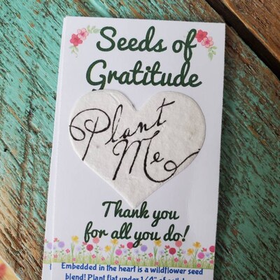 Wildflower Seed Cards Thank You Cards You Make a World of a Difference ...