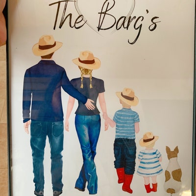 Personalized Family Wall Art Family Portrait Home Decor - Etsy