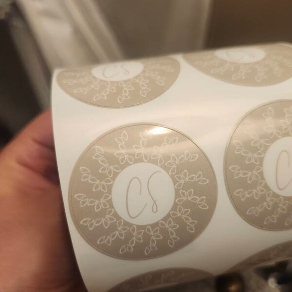 100 X Custom Roll Circle Labels. Your Own Design is Printed 100+ Bulk ...