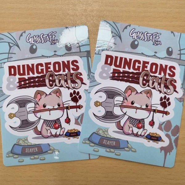 Dungeons and Cats Dnd Sticker | Dnd Gift | GM | Dungeons & Dragons ...