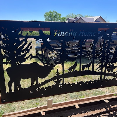 Decorative Rustic Railings, Wildlife Scenery With Flying Ducks and ...