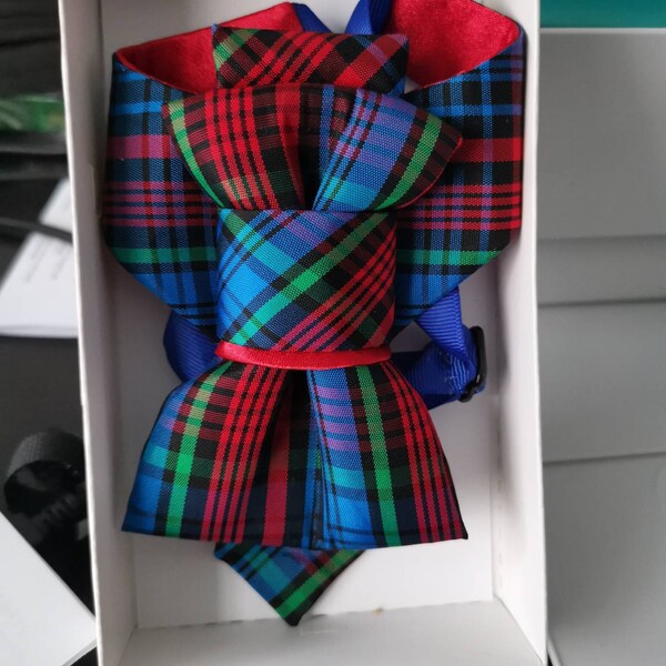 Blue Tartan Bow Tie – Wedding Suit Accessory, Patented Innovative ...