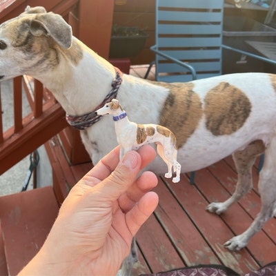 Your Greyhound in Miniature Customizable Hand Painted Resin Greyhound ...
