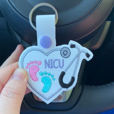 Nicu Nurse Keychain Nicu Key Chain Nicu Steth Clip Nicu - Etsy