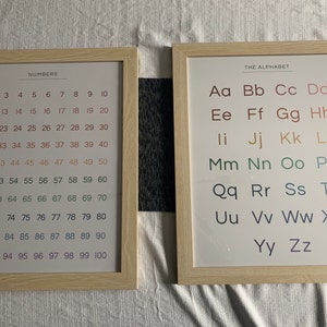 Alphabet Chart Black and White Children's Bedroom, Nursery or Playroom ...