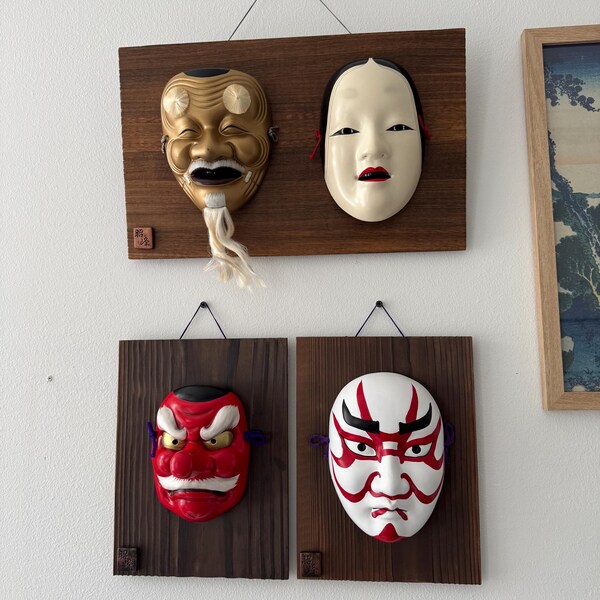 Japanese Noh Face Fox Mask Traditional Festival Mask Kitsune in ...