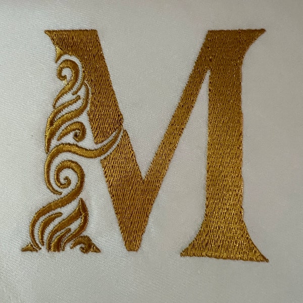 Large Machine Embroidery Monogram Letter B | Elegant Embroidery Letter ...
