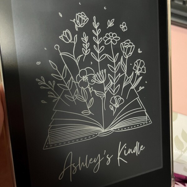 YOUR NAME Personalized Kindle Lock Screen, Book of Flowers Wallpaper ...