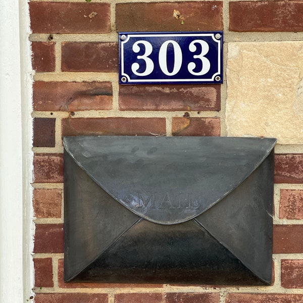 French Enamel House Number Sign 6" X 7.9" *made to Order*, Genuine ...