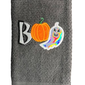 Boo Little Boo Ghost With Pumpkin Halloween Applique Machine - Etsy
