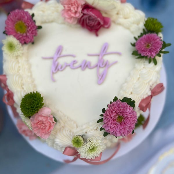 Elongated Acrylic Cross Cake Charm | Slim Cross Baptism Cake Charm ...