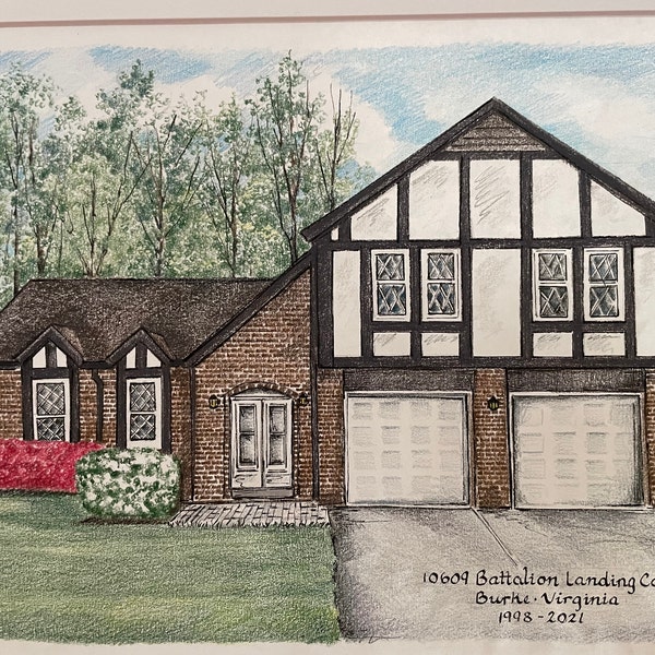 Mini Printable House Drawing Pen and Ink / House Sketch/ Tiny House ...