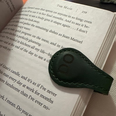 Leather Magnetic Bookmark, Personalized Leather Bookmark, Custom ...