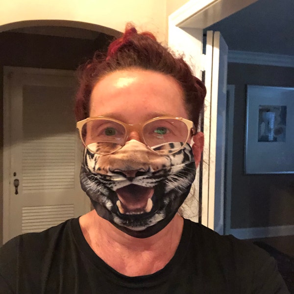 Doggy Face Mask, Face Mask With Nose Wire and Filter Pocket, Washable ...