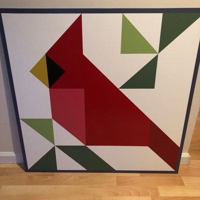 Cardinal Barn Quilt 2'x2' - Etsy