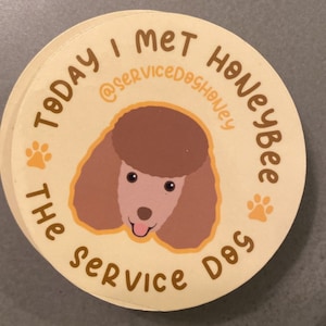 Stickers Assistance Animals Save Lives Personalize I Met an Assistance ...