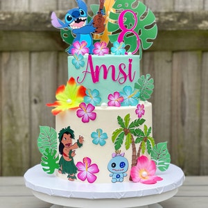 Lilo and Stitch Cake Topper Set/ Lilo & Stitch Cake Topper/ Lilo and ...