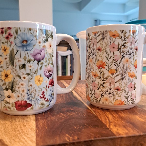 Cottage Core Mug Wildflower Mug Coffee Cup Tea Cup Gift for Her Gift ...