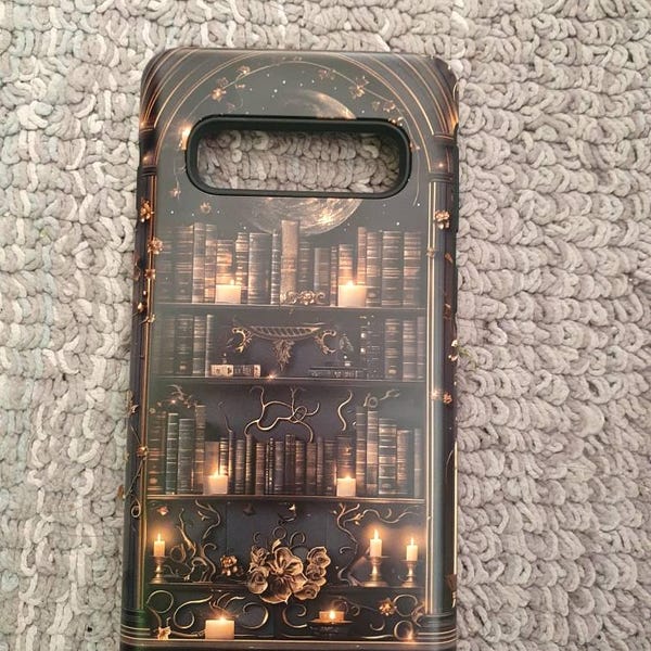Magsafe Bookshelf Phone Case Gothic Tree & Moon iPhone Samsung Cover ...