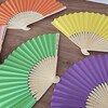 Custom Paper Fans on Handle and Fan Face. Printed Paper Fans With ...
