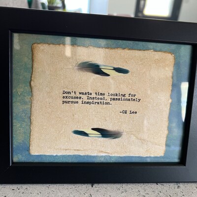 Work of Art, Original Quote, Typewriter Poem, Poetry Decor, Typed Quote ...