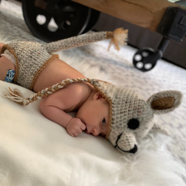 Kangaroo Costume Crochet Kangaroo Costume Diaper Cover Leg | Etsy