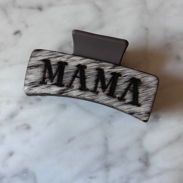 Branded Cowhide Claw Hair Clip - Etsy