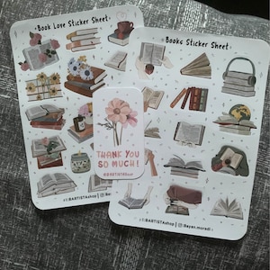 Reading Time Sticker Sheet, Books Stickers, Planner Stickers, Journal ...