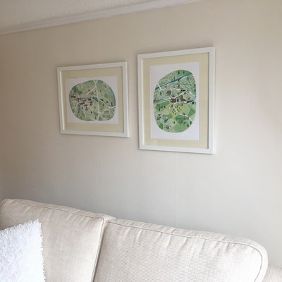 Denshaw Illustrated Map, A3 Art Print, Saddleworth Village Map ...