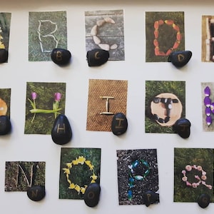 Uppercase Nature Alphabet capital Letters Downloadable - Etsy UK