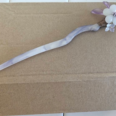 Metal Jade Hair Stick, Hanfu Luxury Hair Pins, Chinese Hair Fork, Pearl ...