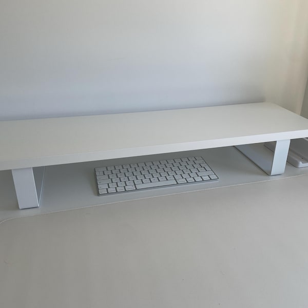 Premium Steel Legs for Desk Shelf 20x9.5cm Black or White Metal Powder ...