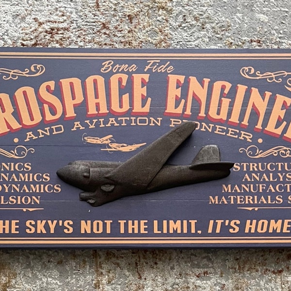 Aerospace Engineer Wood Sign With Optional Personalization - Etsy
