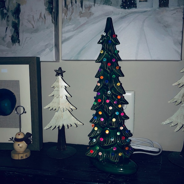 Multicolored Christmas Tree | Wispy Pine Style | Ceramic Light - Etsy