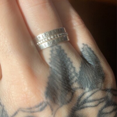 Script Name Ring Sterling Silver Personalized Rings - Etsy