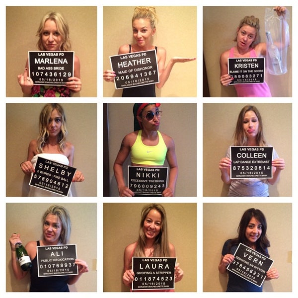 Photo Booth Prop Mug Shot / Mugshot Boards - Weddings, Bachelorette ...