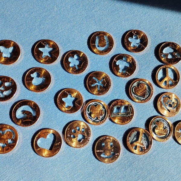 FOR CHARITY Lucky Penny Cut Out FISH Penny Charm Memorial Keepsake Fish ...
