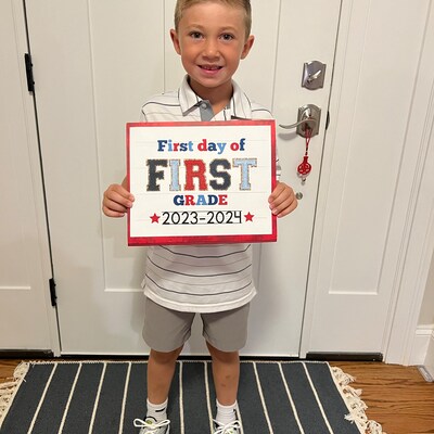 First Day of Junior Year Sign, First Day of High School Sign, Printable ...