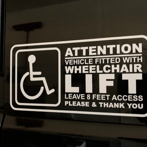 Handicap Wheelchair Ramp Access Decal Disabled Car Decal Handicap Car ...