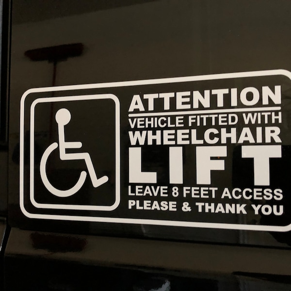 Handicap Wheelchair Ramp Access Decal - Disabled Car Decal - Handicap ...