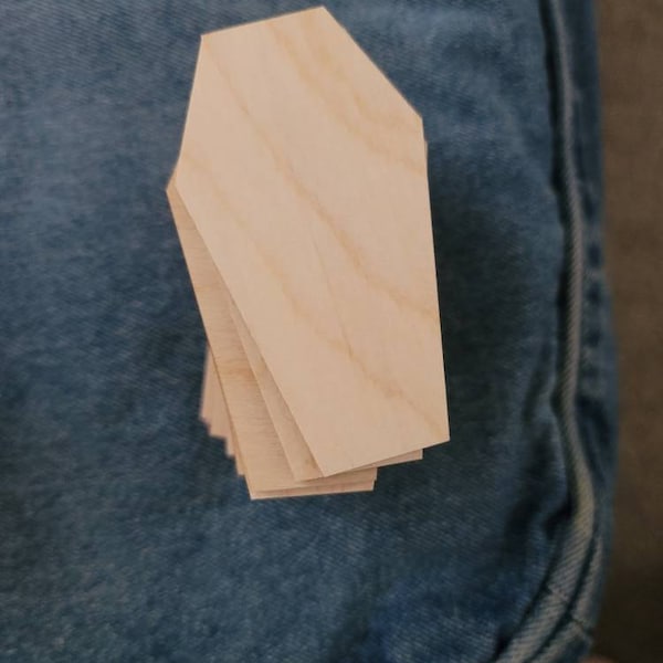 Unfinished Wooden Coffin Shape - Halloween - 2D (not a Box) Craft ...