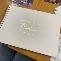 Letters to the Bride A4 Scrapbook Album Real Foil Ribbon Tie Copper ...