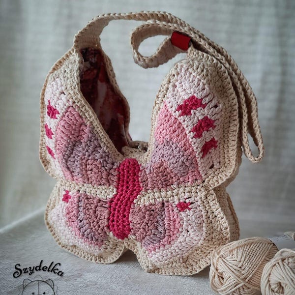 Crochet Butterfly Bag Pattern PDF - Etsy