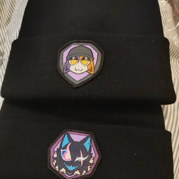Custom Patch Woven Beanies | Camille, Meow Skulls, Raven Team Leader ...